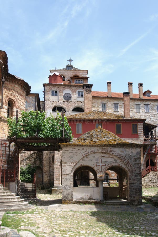 Monastery Hilandar, Holy Mount Athos Stock Photo - Image of halkidiki ...