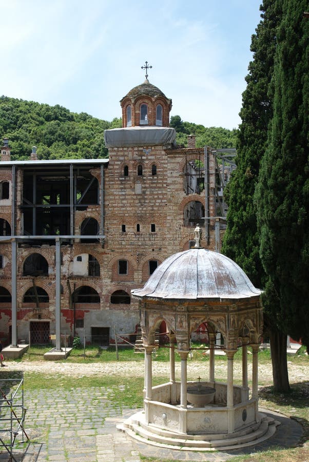 Monastery Hilandar, Holy Mount Athos Stock Photo - Image of halkidiki ...