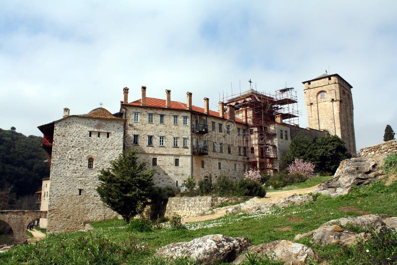 Monastery Hilandar, Holy Mount Athos Stock Photo - Image of athos ...