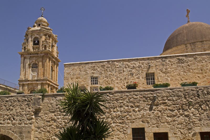 Monastery of the Holy Cross in Jerusalem Stock Photo - Image of history ...