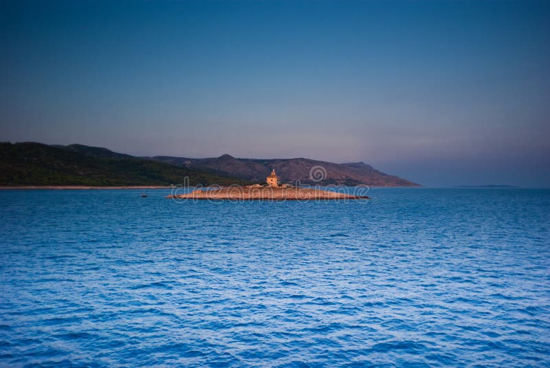 Monastery on Island in Adriatic Sea Stock Photo - Image of colour ...
