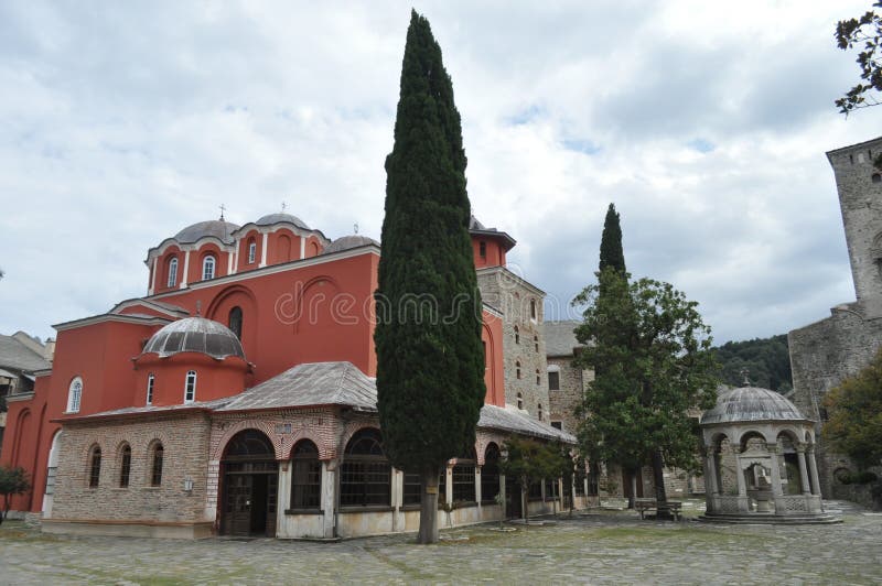 The Monastery of Iviron is a Monastery Built on Mount Athos Stock Image ...