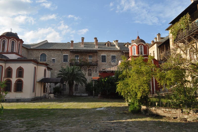 The Monastery of Iviron is a Monastery Built on Mount Athos Stock Photo ...