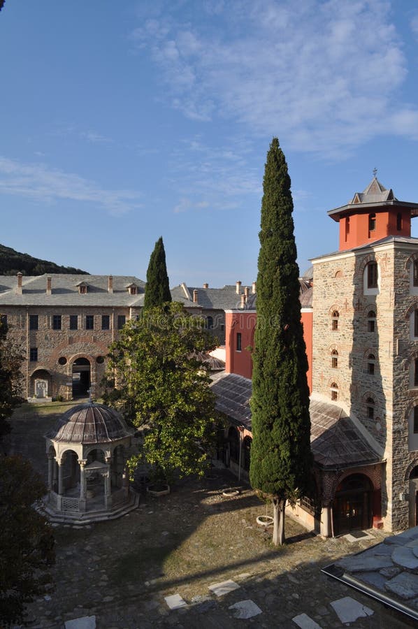 The Monastery of Iviron is a Monastery Built on Mount Athos Stock Image ...