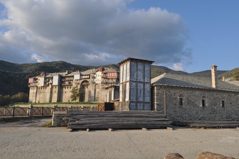 The Monastery of Iviron is a Monastery Built on Mount Athos Stock Image ...