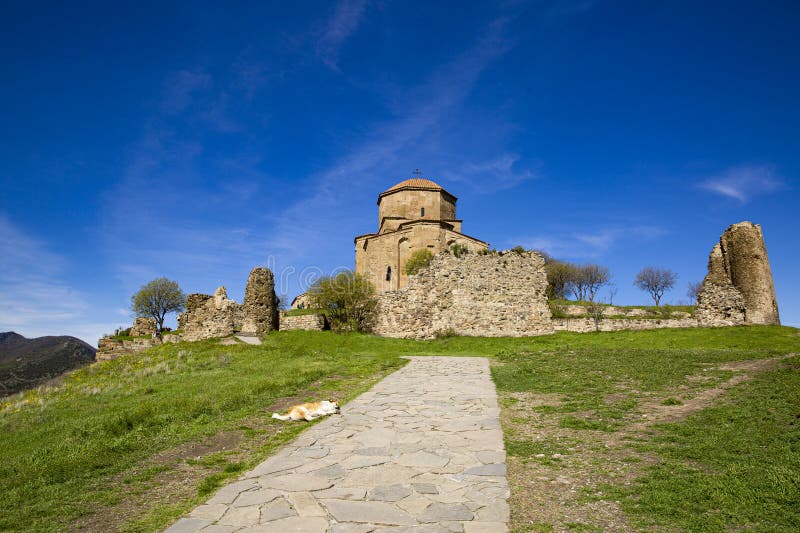 Monastery Jvari in Mtskheta in Georgia. Stock Photo - Image of medieval ...