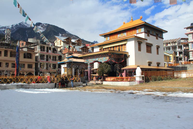 Monastery in Manali. editorial stock image. Image of hilly - 46837119