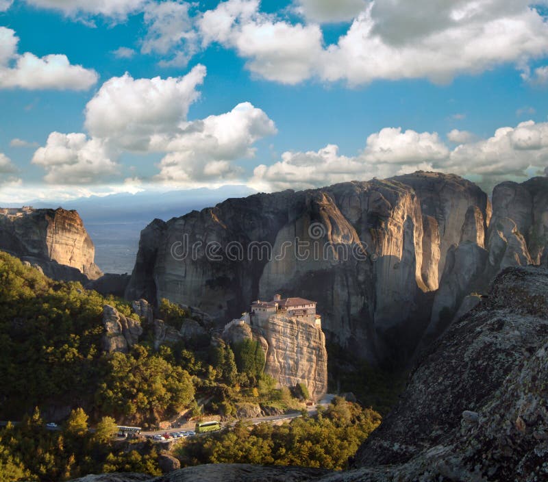 Monastery of Meteora, Greece Stock Image - Image of greece, history ...