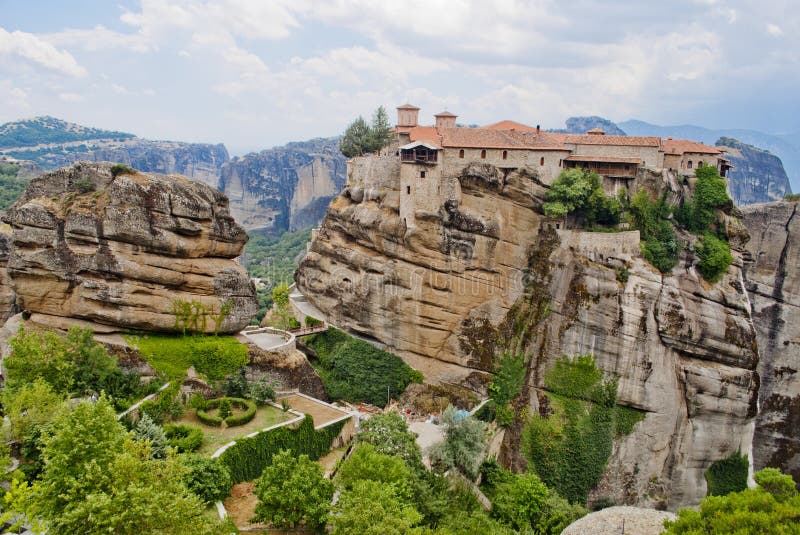 Monastery from Meteora-Greece, Beautiful Landscape with Tall Rocks with ...