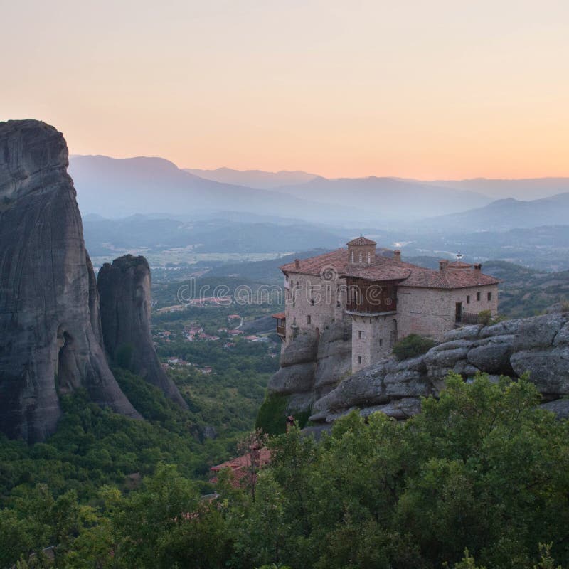 Monastery in Meteora, Greece Stock Photo - Image of meteora, greece ...
