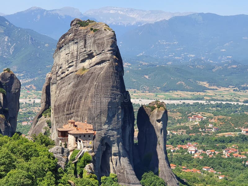 Monastery of Meteora, Kalambaka. Stock Image - Image of mountains ...