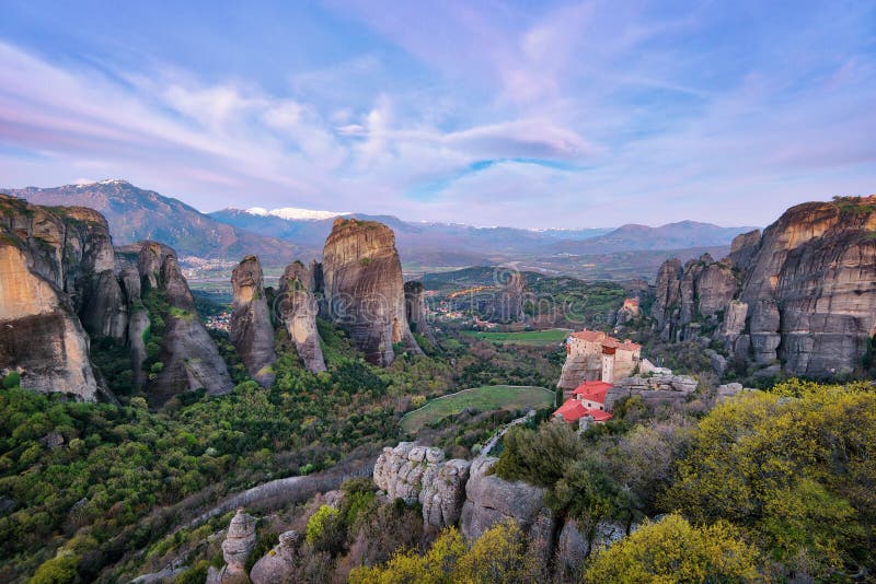 Monastery in Meteora, Northern Greece in Spring 2018 Stock Image ...