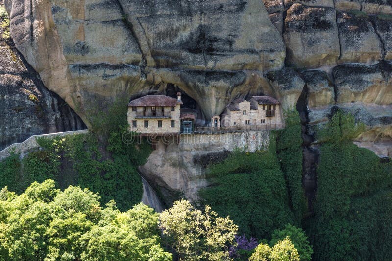 Monastery in Meteora, Northern Greece Stock Image - Image of hermit ...