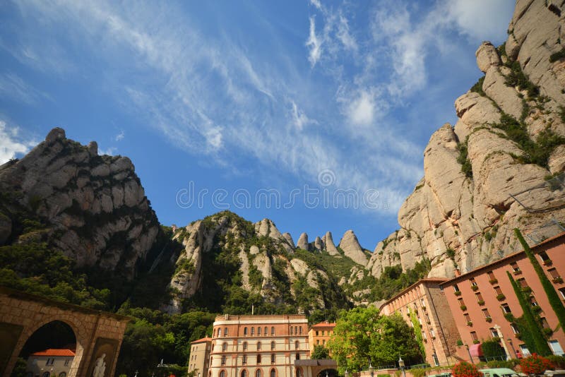 Monastery of Montserrat in the Catalan Pyrenees Stock Image - Image of ...