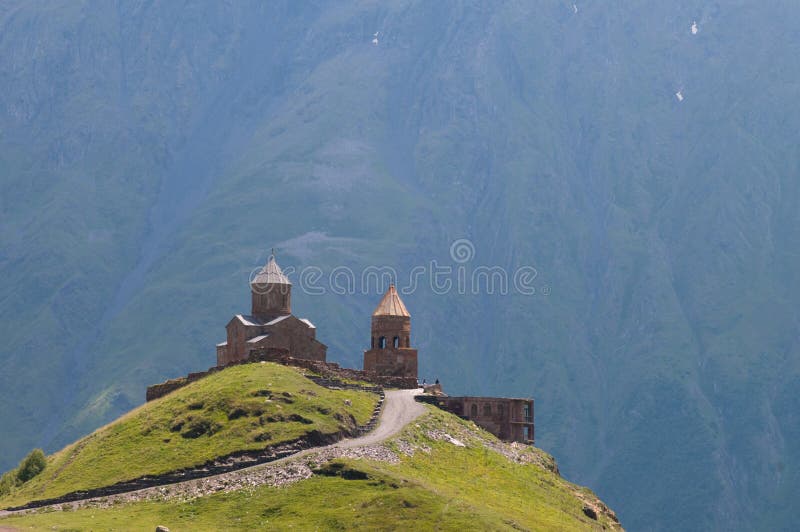 Monastery in the Mountains, Georgia Stock Image - Image of history ...