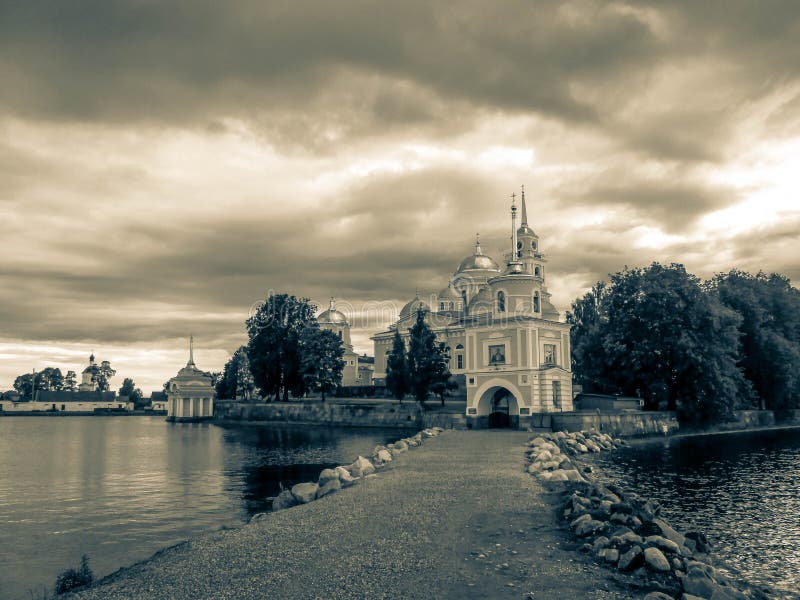 The Monastery of the Nile Deserts.Seliger. Stock Image - Image of ...