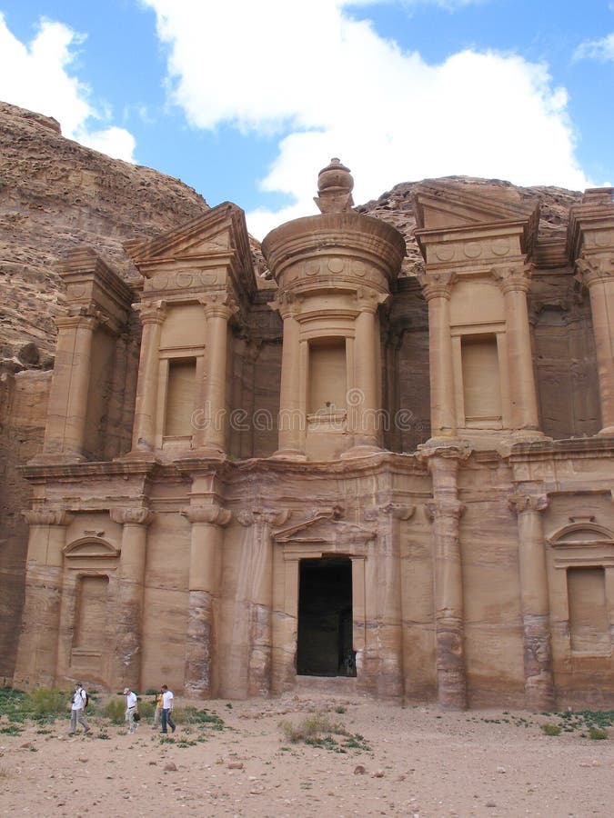 Monastery at Petra stock image. Image of civilization - 2485229