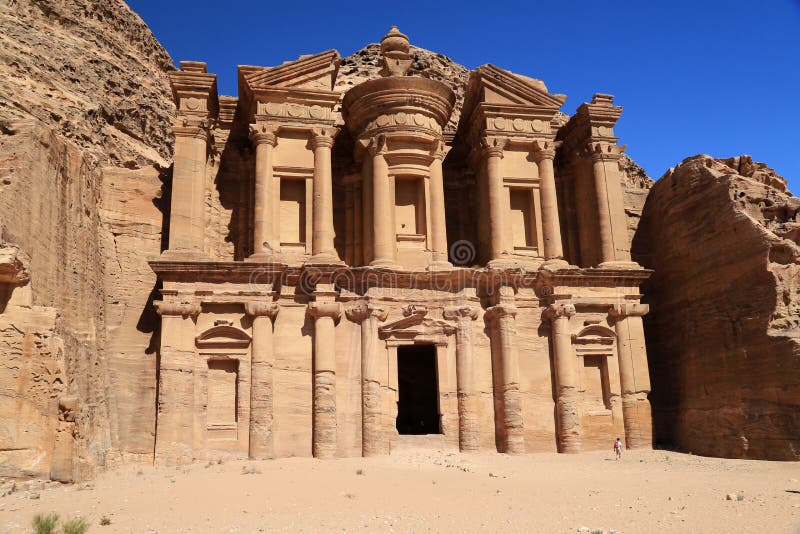 The Monastery at Petra stock image. Image of jordan, monastery - 34626753