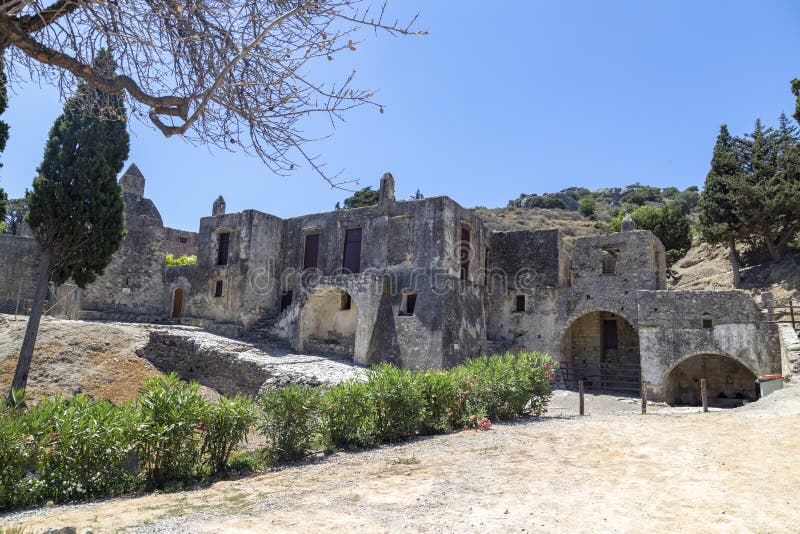 The Monastery of Preveli Crete Stock Photo - Image of building, tourism ...