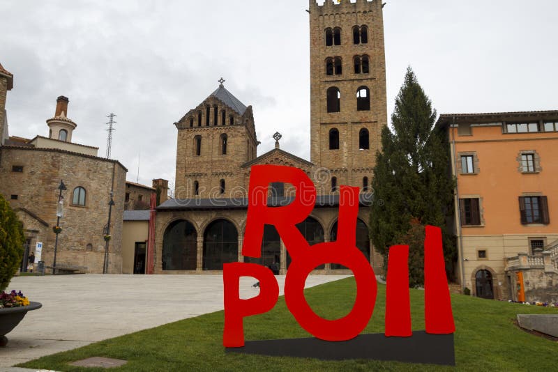 Monastery in Ripoll, Spain stock photo. Image of heritage - 96416346