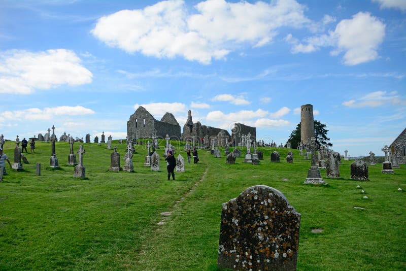Monastery Ruins, Clonmacnoise, Ireland Editorial Stock Photo - Image of ...