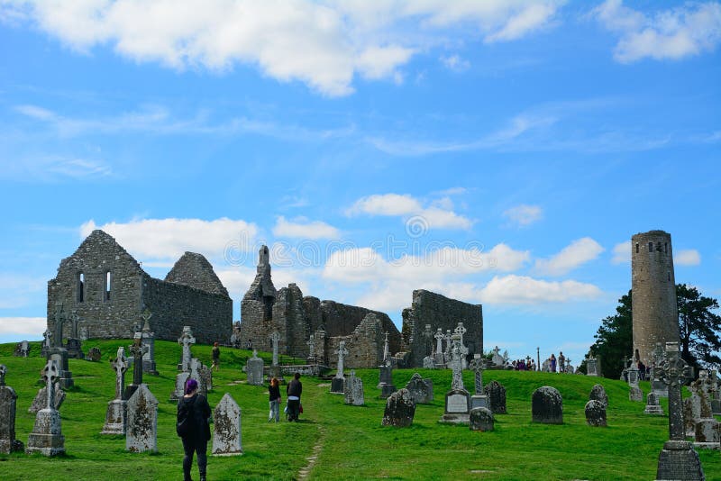 Monastery Ruins, Clonmacnoise, Ireland Editorial Photography - Image of ...