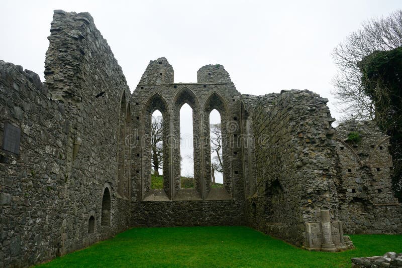 Monastery Ruins, Inch, Northern Ireland Stock Photo - Image of bible ...