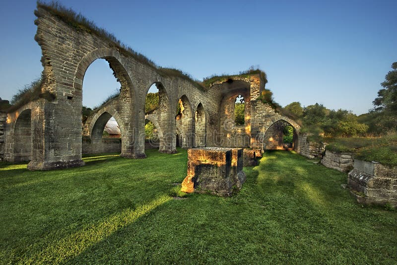 Monastery ruins stock image. Image of swede, medivial - 33370097