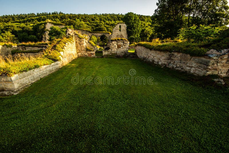 Monastery ruins stock image. Image of outdoors, sweden - 61645393