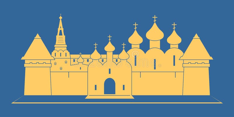 Monastery stock vector. Illustration of building, architecture - 48806222