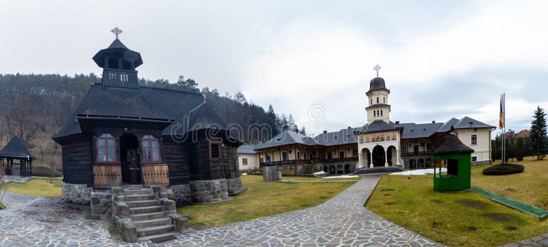 Monastery of St. Elijah from Toplita City - Romania Stock Image - Image ...
