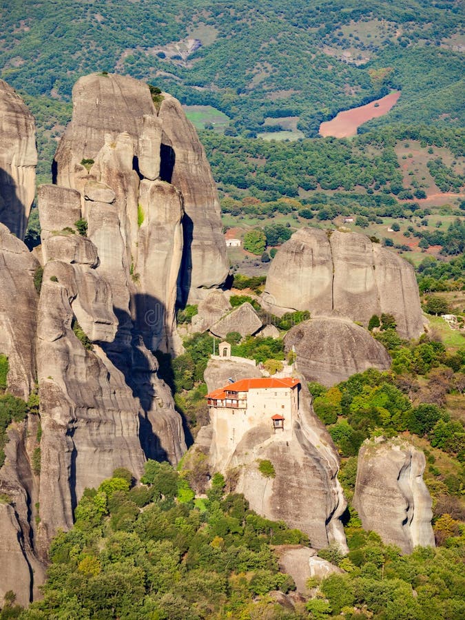Meteora Monasteries Complex, Greece Stock Photo - Image of meteoron ...