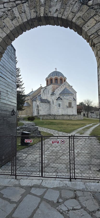 Monastery Studenica Serbia stock photo. Image of wall - 386831436