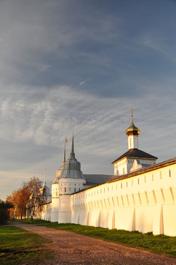 Monastery at sunset. stock image. Image of building, angel - 16573503