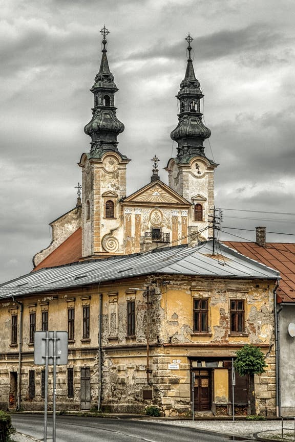 Monastery in Town Podolinec, Slovakia Editorial Stock Image - Image of ...