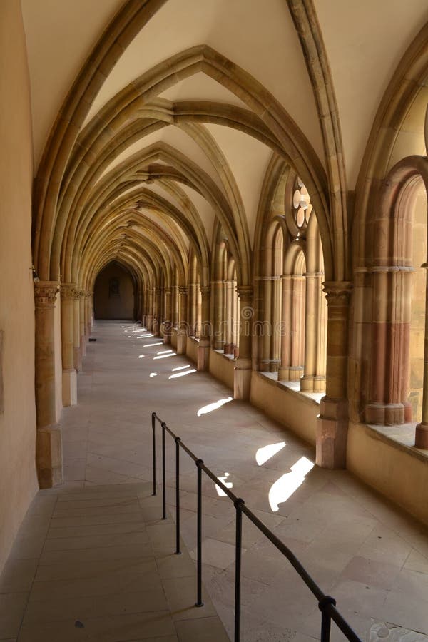 Monastery in Trier stock image. Image of cloister, pilars - 43772445