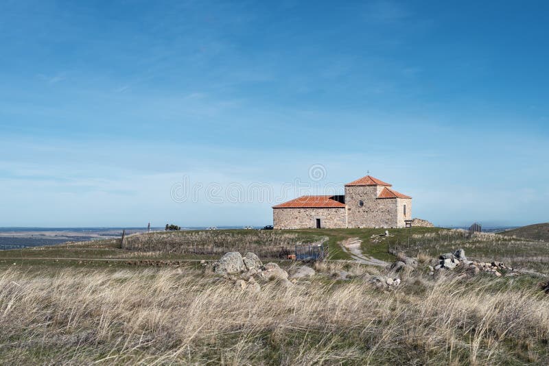 Monastery Under a Beautiful Blue Sky Stock Image - Image of church ...
