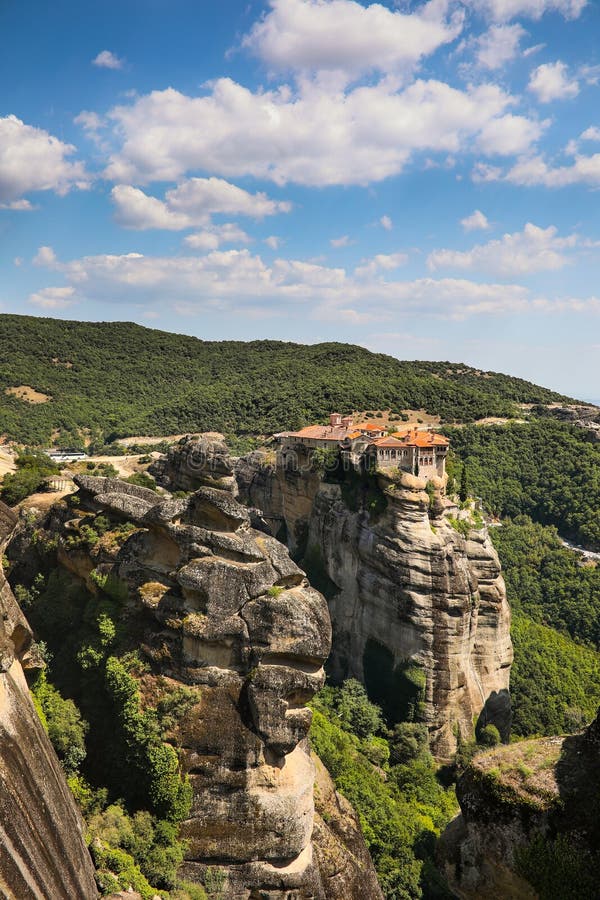 The Monastery of Varlaam, One the Monasteries at Meteora Site Stock ...
