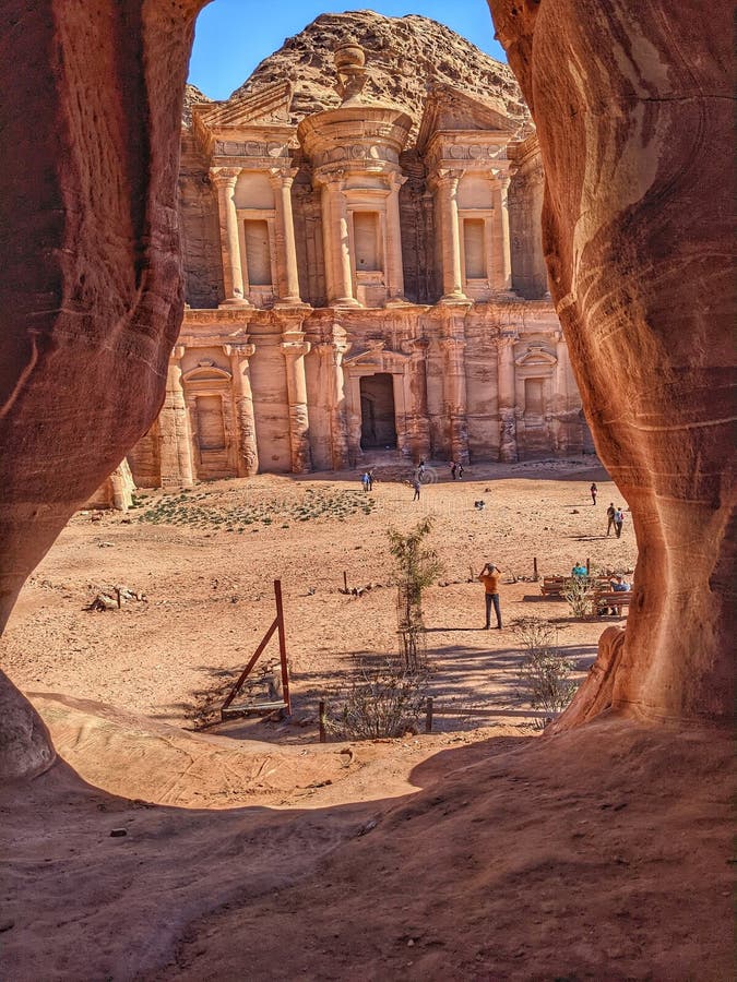 Monastery View, Petra, Jordan Stock Image - Image of heritage, east ...