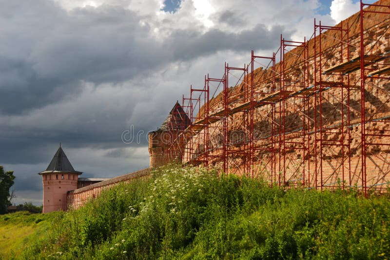 Monastery wall stock photo. Image of pozharsky, summer - 6112682