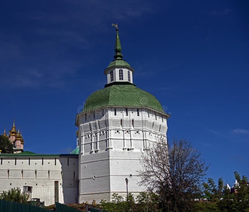 Monastery wall and tower 5 stock photo. Image of religion - 201896318