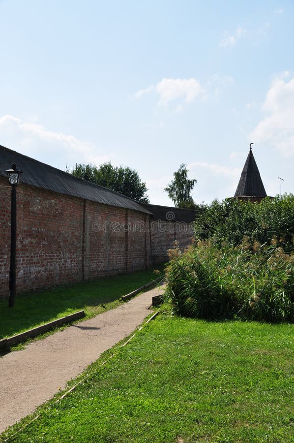 Monastery yard. stock image. Image of brick, monastery - 230008435