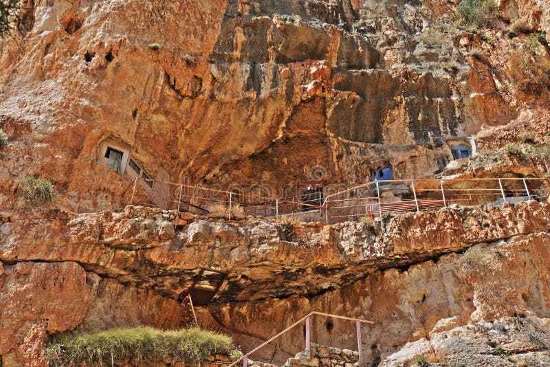 Monastic Cells in the Cliff. Stock Image - Image of cliff, wall: 14680621