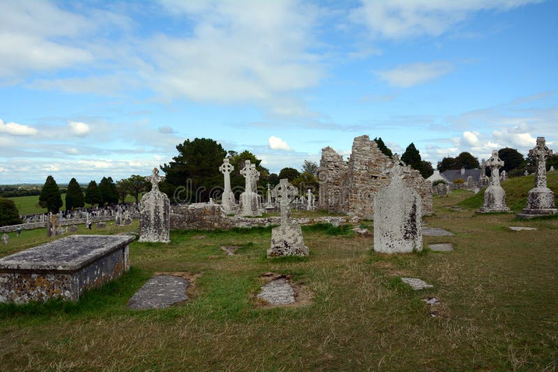Monastic Ruins, Clonmacnoise, Ireland Stock Photo - Image of gaelic ...