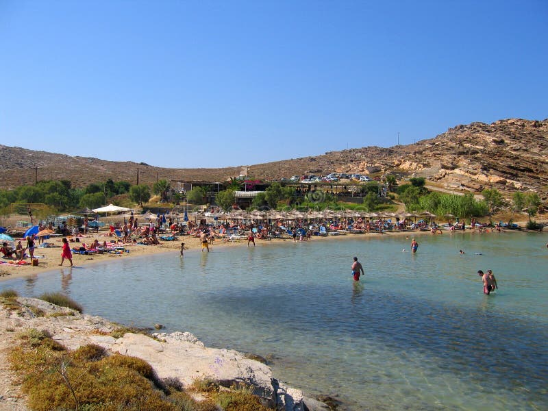 Monastiri Beach, Paros stock image. Image of travel, sunbathing - 557203