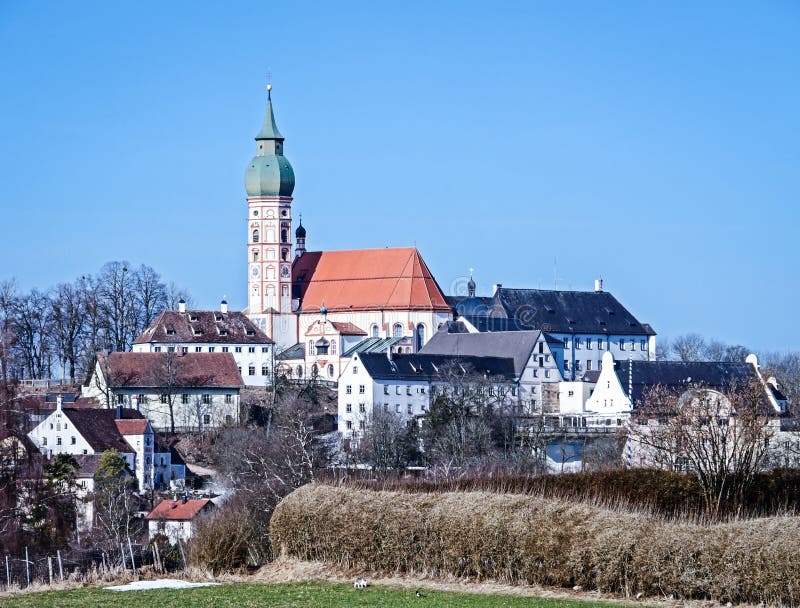 Famous Andechs Abbey in Zomer, District Starnberg, Boven-Beieren ...
