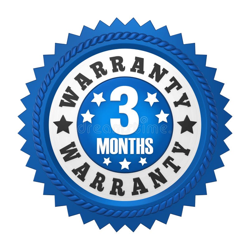 3 Monate Garantie-Ausweis-lokalisiert Stock Abbildung - Illustration ...