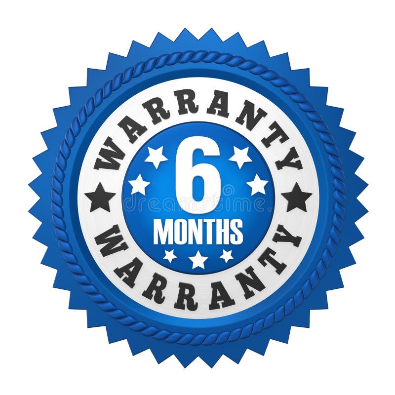 6 Monate Garantie-Ausweis-lokalisiert Stock Abbildung - Illustration ...