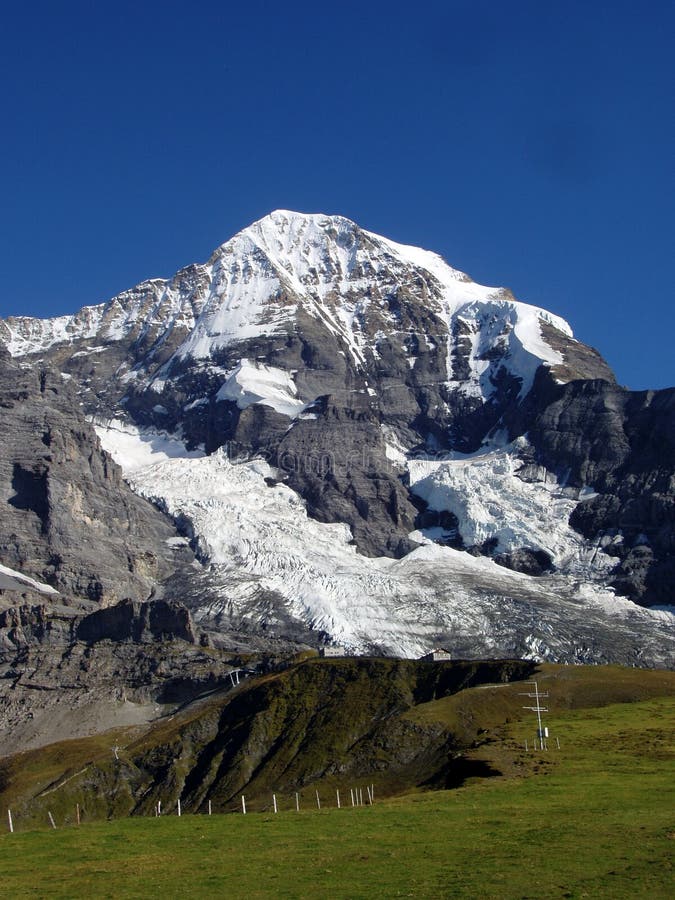 The Monch Mountain in Switzerland Stock Image - Image of switzerland ...