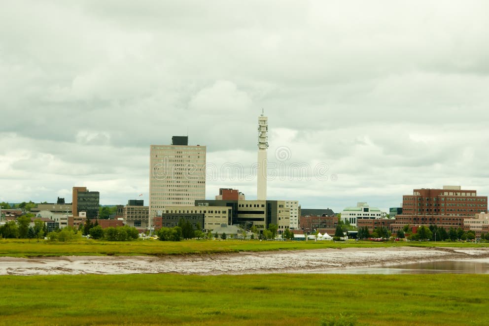 Moncton - New Brunswick - Canada Stock Photo - Image of town, landscape ...